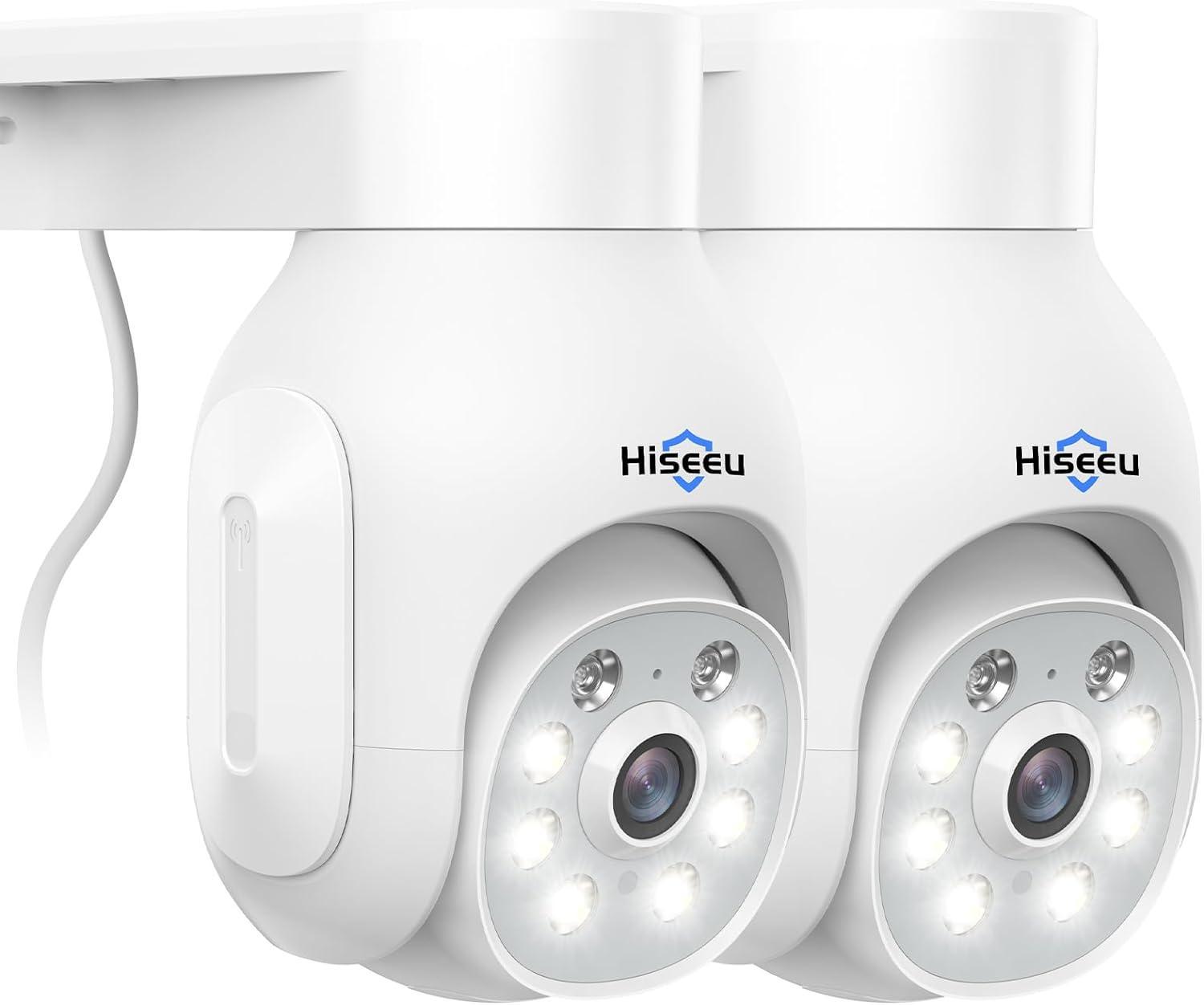 Hiseeu Security Camera Wireless Outdoor, 5MP Color Night Vision WiFi S