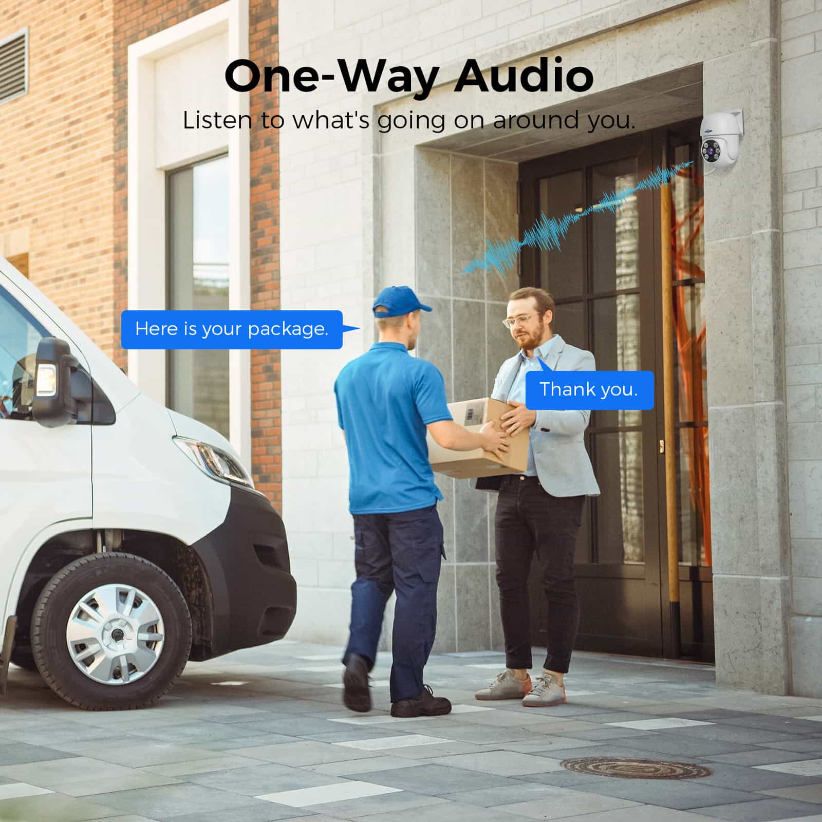 Hiseeu [350°Pan+90°Tilt Person/Vehicle Detection] PT Wired Security Ca