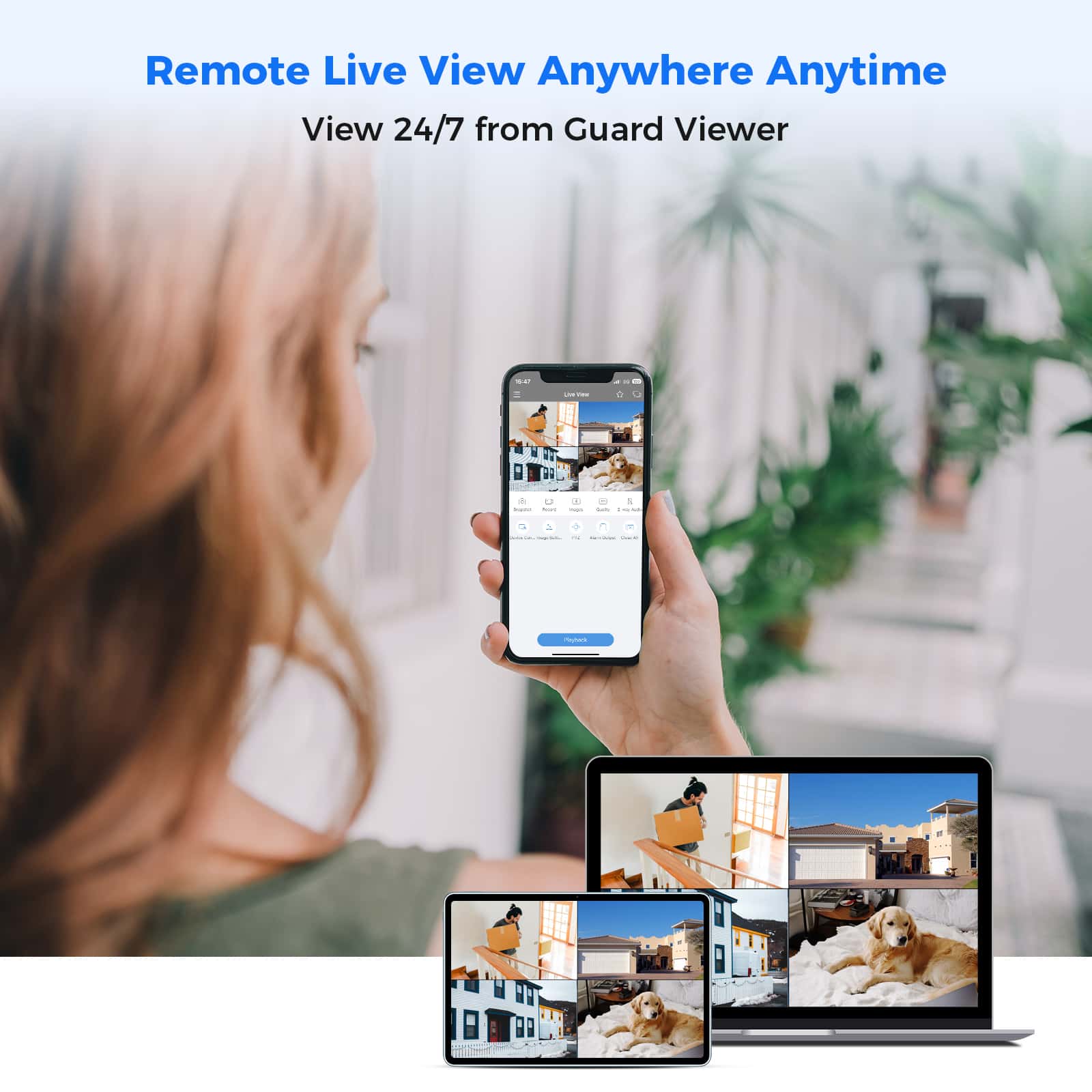 Hiseeu [350°Pan+90°Tilt Person/Vehicle Detection] PT Wired Security Ca
