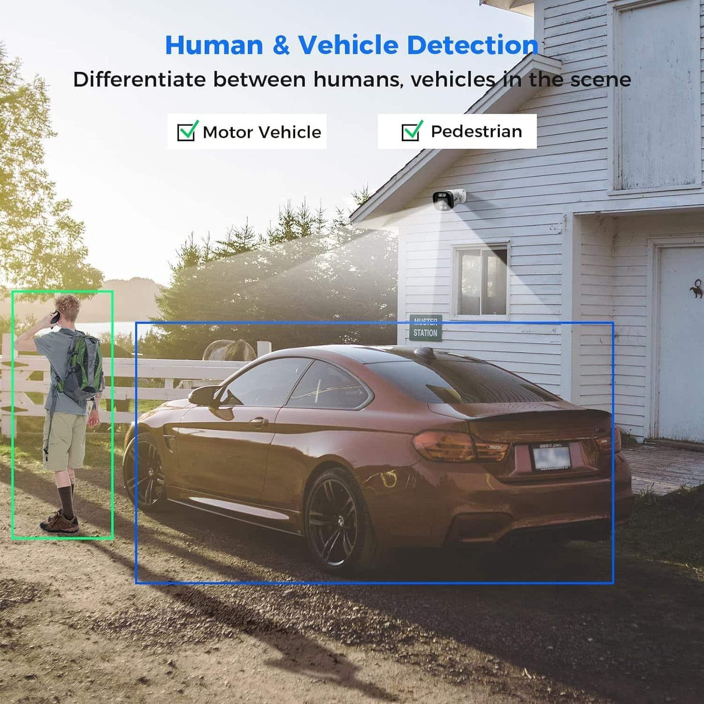 Hiseeu [2 Way Audio] 5MP PoE Camera, IP67 Waterproof Wired IP Network