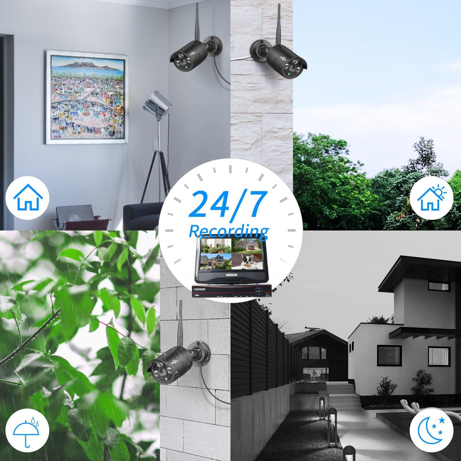 [Wireless Pro, 100ft Range,Expandable 16Channels 4K 10.1" LCD Monitor ...